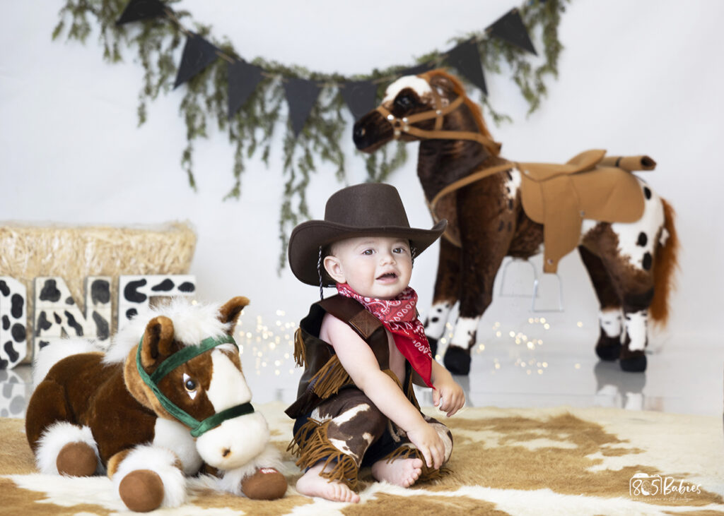 Elija's Cowboy Cake Smash - 805 Babies Blog